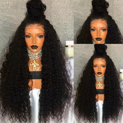 Brazilian Lace Front Afro Curly Human Hair Wig Women小卷长发