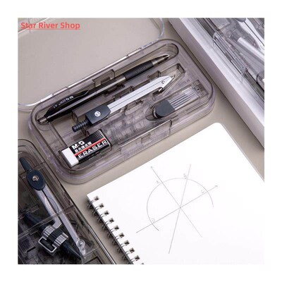 8 Pcs/Set Compass Ruler Set Protractor Drawing Triangle Eras
