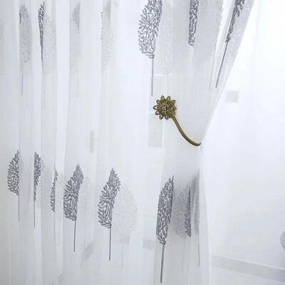 1PC Tree White Sheer Tulle Curta for Living Room Balcony Bed