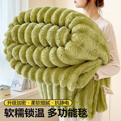 Solid color wool warm Bed sheet blanket sofa cover blankets