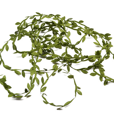 10 Meter Silk Leaf-Shaped Handmake Artificial green Leaves F