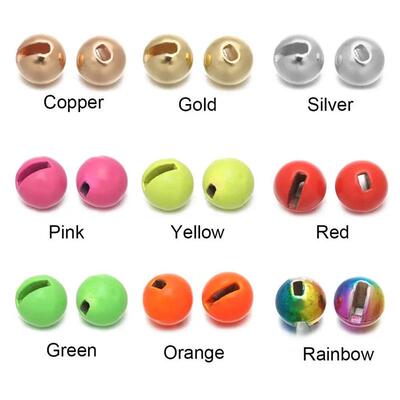 25Pcs/lot Nice-Designed Slotted Tungsten Beads Fly Tying Bea