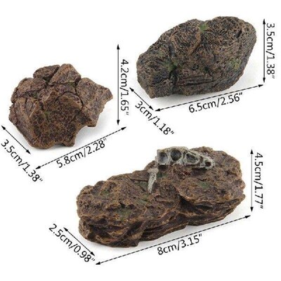 Small Aquarium Ornament Stone  Fish for Tank Decoration