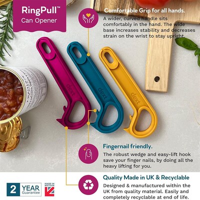 拉环开罐器Ring Pull Can Opener罐头开罐器环拉式开罐器轻松开罐