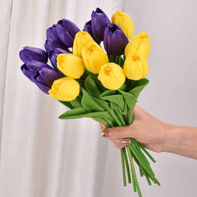 1 Piece 30cm Real Touch PU Tulips Artificial Flowers Home Ga