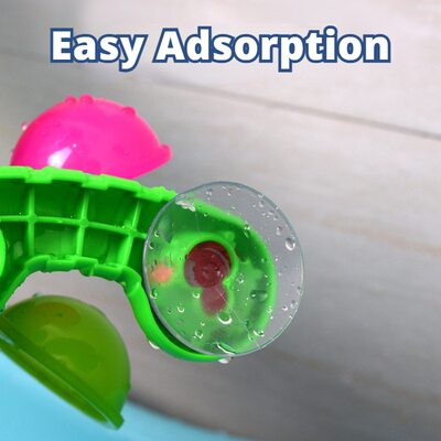 Colorful Waterwheel Bathing Sucker Baby Bath Toys Bathtub Wa