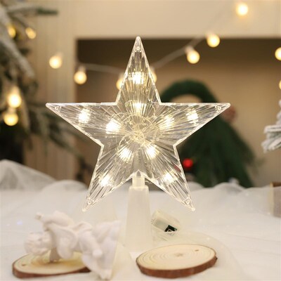 New Christmas Tree Top Star with Lights圣诞新款带灯树顶星