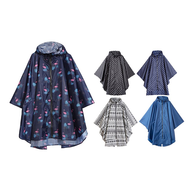 Freesmily Womens Fashion Raincoat Waterproof Rain Poncho Cl
