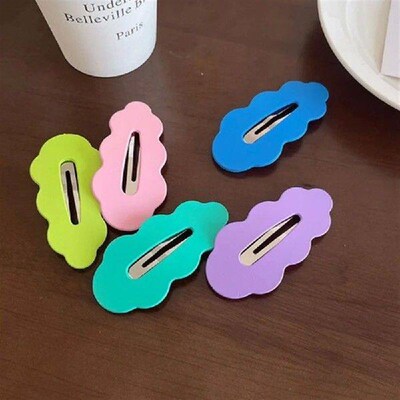 1Pcs Wave Waterdrop Shaped Hair Pins for Girls Colorful