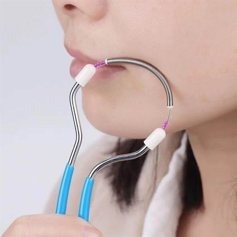 Ladys hair removal device for face, designed for delicate b