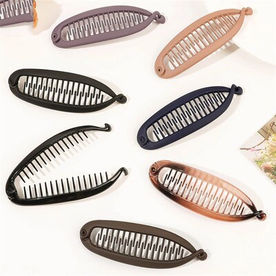 Matte Fish Shaped Hairpin Ponytail Banana Hair Clip Headband