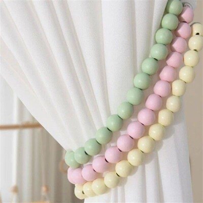 Colorful Beaded Drapery Holdbacks with Strong Magnets