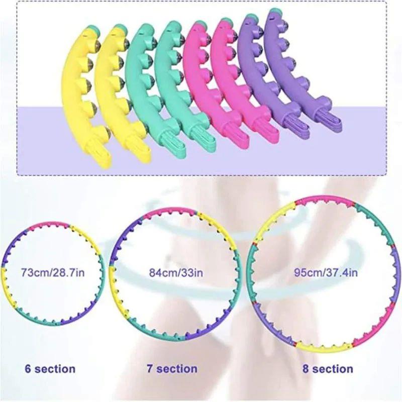 Single Row 8 Sections Massage Hoola Hoop For Fitness Loss We