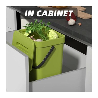 Food Waste Basket Bin for Kitchen, Small Countertop Compost