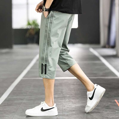 Summer Cropped Pants Mens tendy Young Handsome Mens Casual