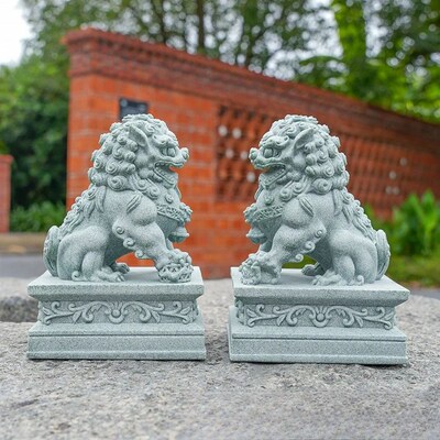 Guardian Lion Statues Chinese Feng Shui Decorative Figurines