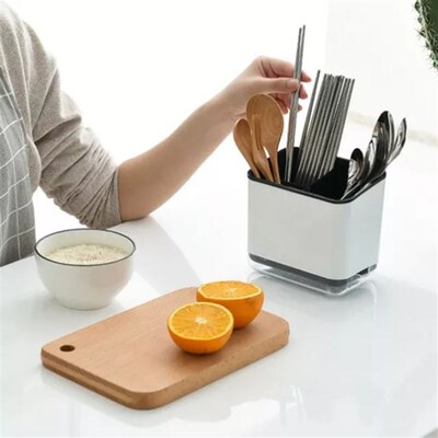 Spoon Fork Chopstick Storage Holder Box Kitchen Drain Rack