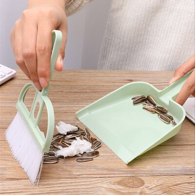 1 Set Mini Cleaning Brush Small Broom Dustpans Set Desktop S