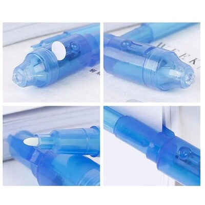 6pcs Invisible Ink Pen Spy Pen with UV Light Magic Marker fo