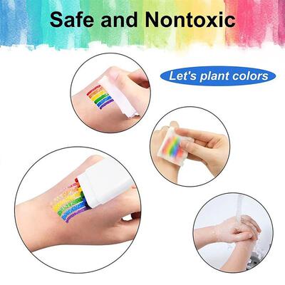 Colorful Rainbow Face Paint Crayons Washable Body Tattoo Pig