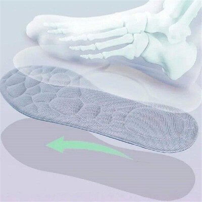 5D Cloud Massage Insole U-shaped Heel Cup Cuttable Shoe Pad