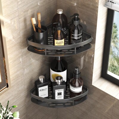 Bathroom Shelves No-drill Wall Mount Corner Shelf Shower Sto