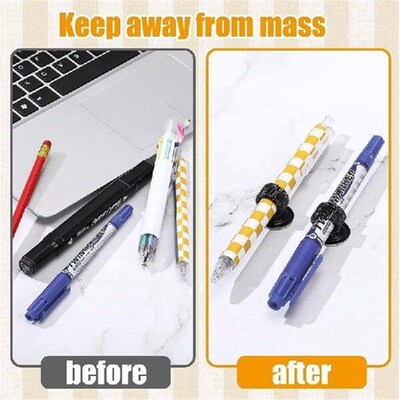 24Pcs Pen Holder Clip Manganese Pen Holder Self Adhesive