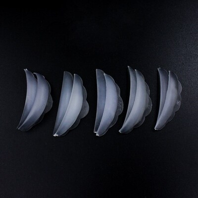Blue/Clear 5 Pairs Silicone Eyelash Perm Pad Recycling Lashe
