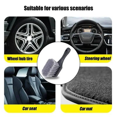 Car Wheel Cleaning Brush Detail Brush Short Handle Tire Rim