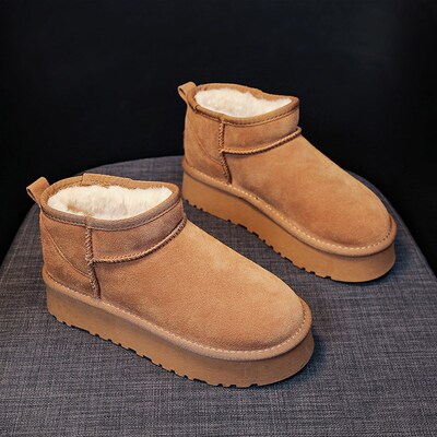 2023 New Classic Thickened Fluff Womens Snow Boots Comforta