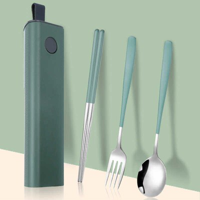 Stainlesssteel chopsticks spoons forks set不锈钢筷子叉子套装