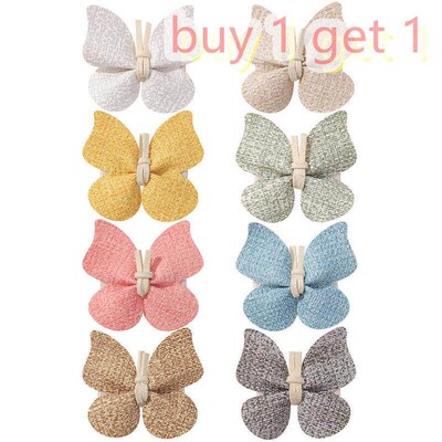 Pu Leather Handmade Butterfly Hairpin Retro Small Fragra发夹