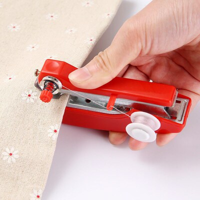 1PC Mini Sewing Machines Needlework Cordless Hand-Held Cloth