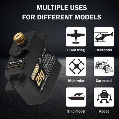 21G Waterproof RC Digital Micro Servo with 25T Servo Horn