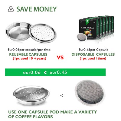 Recafimil Reusable Coffee Capsule for Senseo Crema Pod Refil