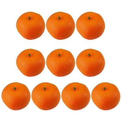 10Pcs Simulations Artificial Orange Decorative Fake Fruit