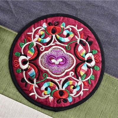 Random Delivery Chinese Style Cloth Coaster Custom-Made Crea