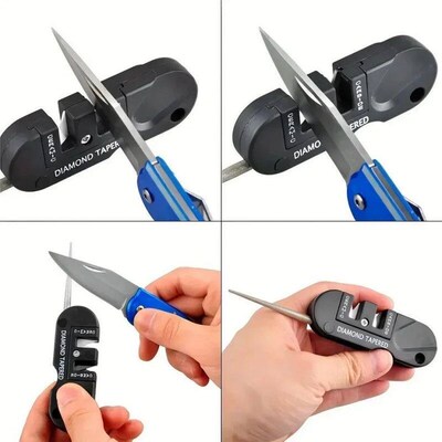 Portable Tungsten Ceramic Carbide Knife Whetstone Sharpener