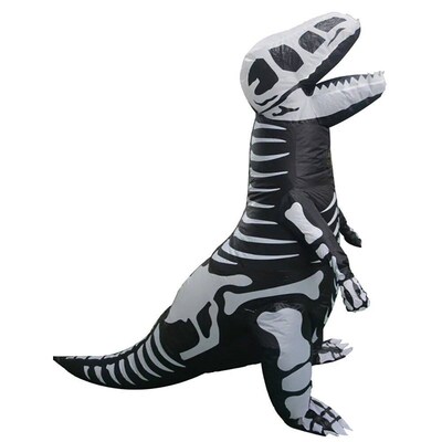 New Inflatable Dinosaur Costume T-Rex Skeleton Adults Kids D