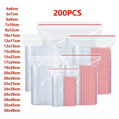 Small Zip Lock Platic Bag Recloable Tranparent Bag Vacuum St
