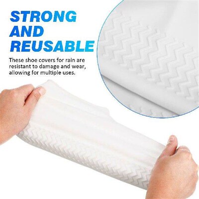 2 Pairs Waterproof Shoe Cover Silicone Covers Rain Boot