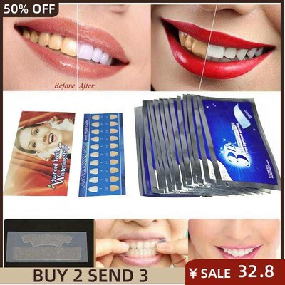 28Pcs/14Pair Gel Teeth Whitening Strips Oral Hygiene Care