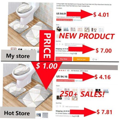 1Pcs Bath Mat Set Bathroom Carpet Rug Toilet Mat