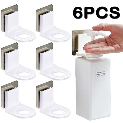 Wall Mounted Self-Adhesive Shampoo Bottle Shelf Liquid Soap