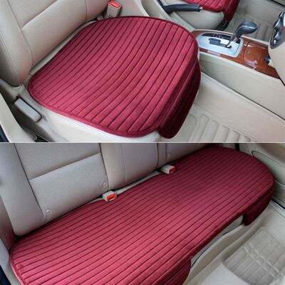 Car Seat Cover Front Rear Flocking Cloth Cushion Non Slide A