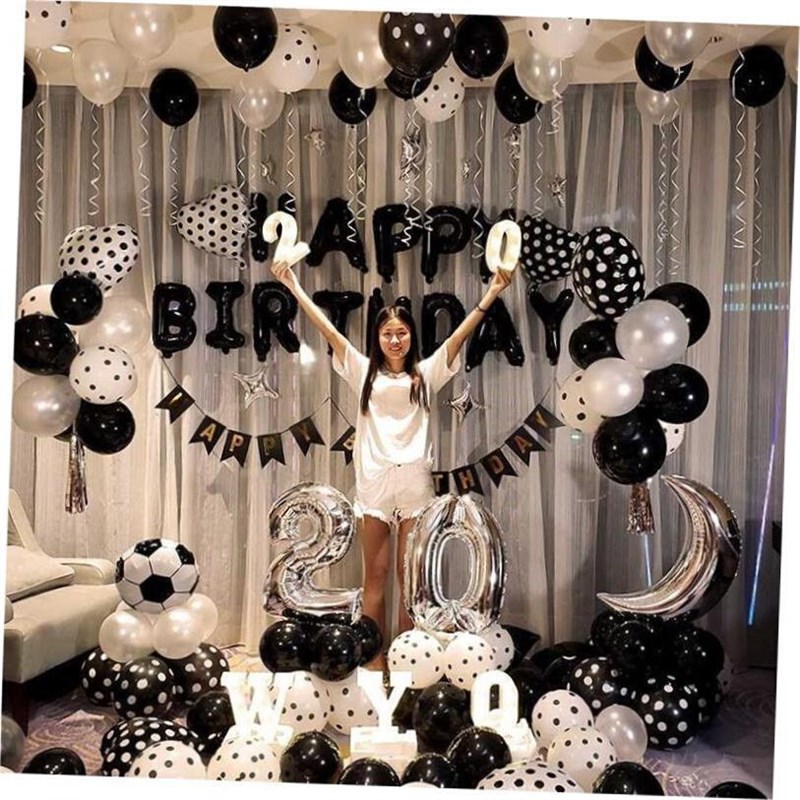 Adult happy birthday party decoration balloons female