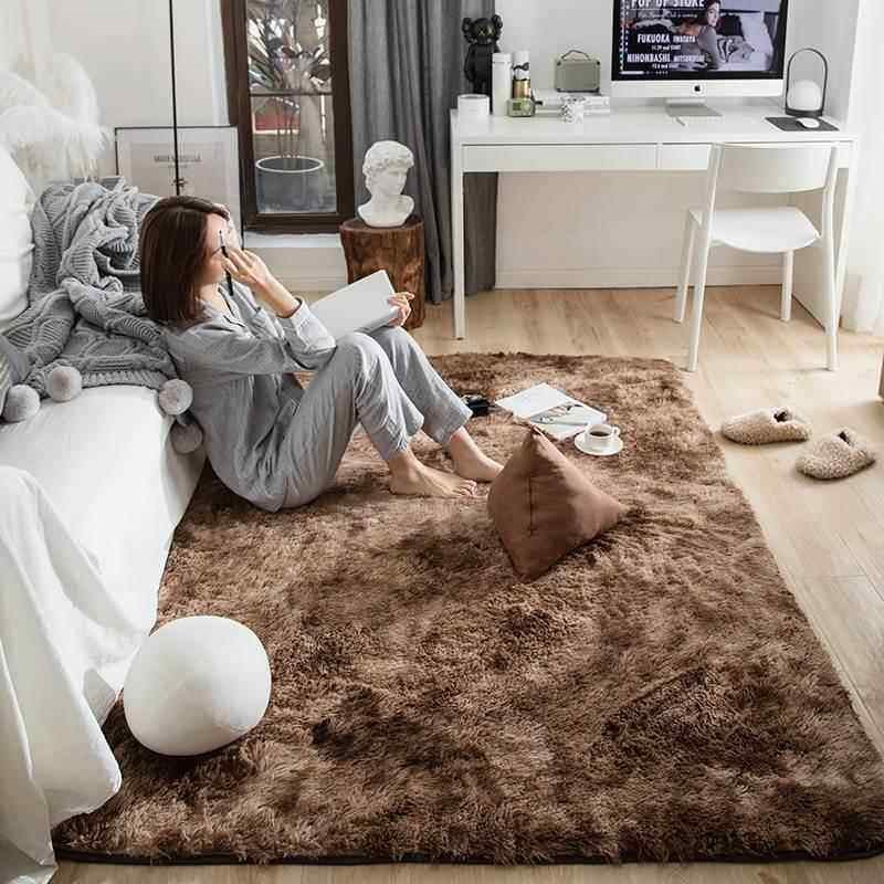 Motley Round Carpet Livingroom Plush Fluffy Rug Home Decor