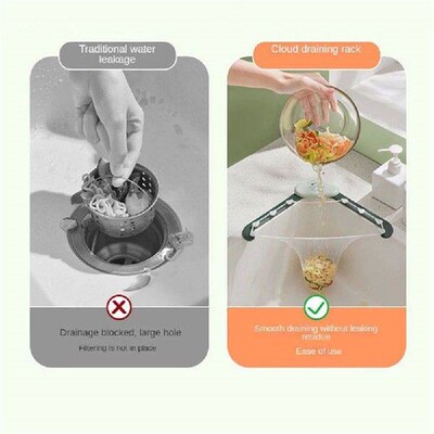 Kitchen Sink Filter Set Strainer Basket Leftover Sink Mesh