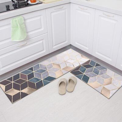Geometry Waterproof Oilproof Kitchen Mat Antislip Bath Mat S