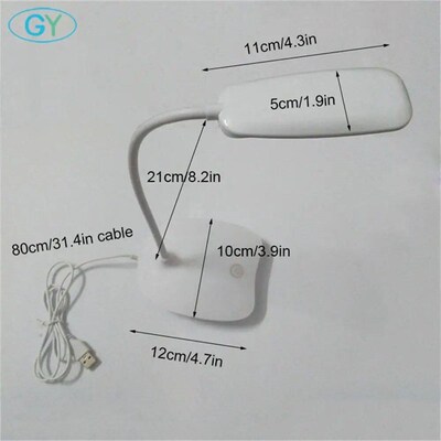 LED Desk Lamp Foldable Dimmable Touch Table Lamp DC5V USB Po